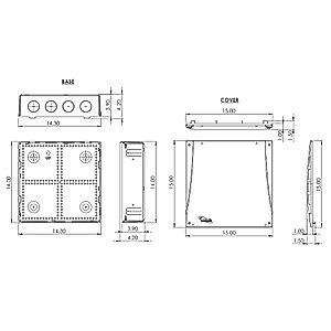 ICC 14” Plastic Structured Wiring Enclosure, Media Enclosure with Voice, Data, and Video Modules with Cover, Recessed Wall Box for Distribution of Networking Services, White