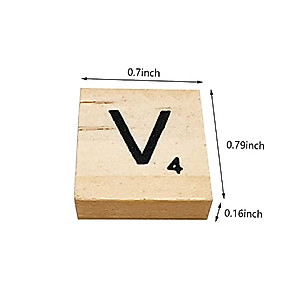 XYSMZM 400 Pcs Scrabble Letters, Wood Scrabble Tiles for Crafts
