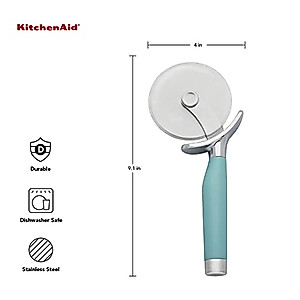 KitchenAid Gourmet Pizza Wheel, One Size, Matte Aqua Sky