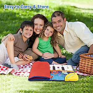 Foayex Valentines Day Gifts for Toddlers Boys & Girls Toys,Foldable Musical Toys, Learning Floor Mat with 8 Instrument Sounds-Touch Play for Early Education, Birthday Gifts for Baby Boys Girls