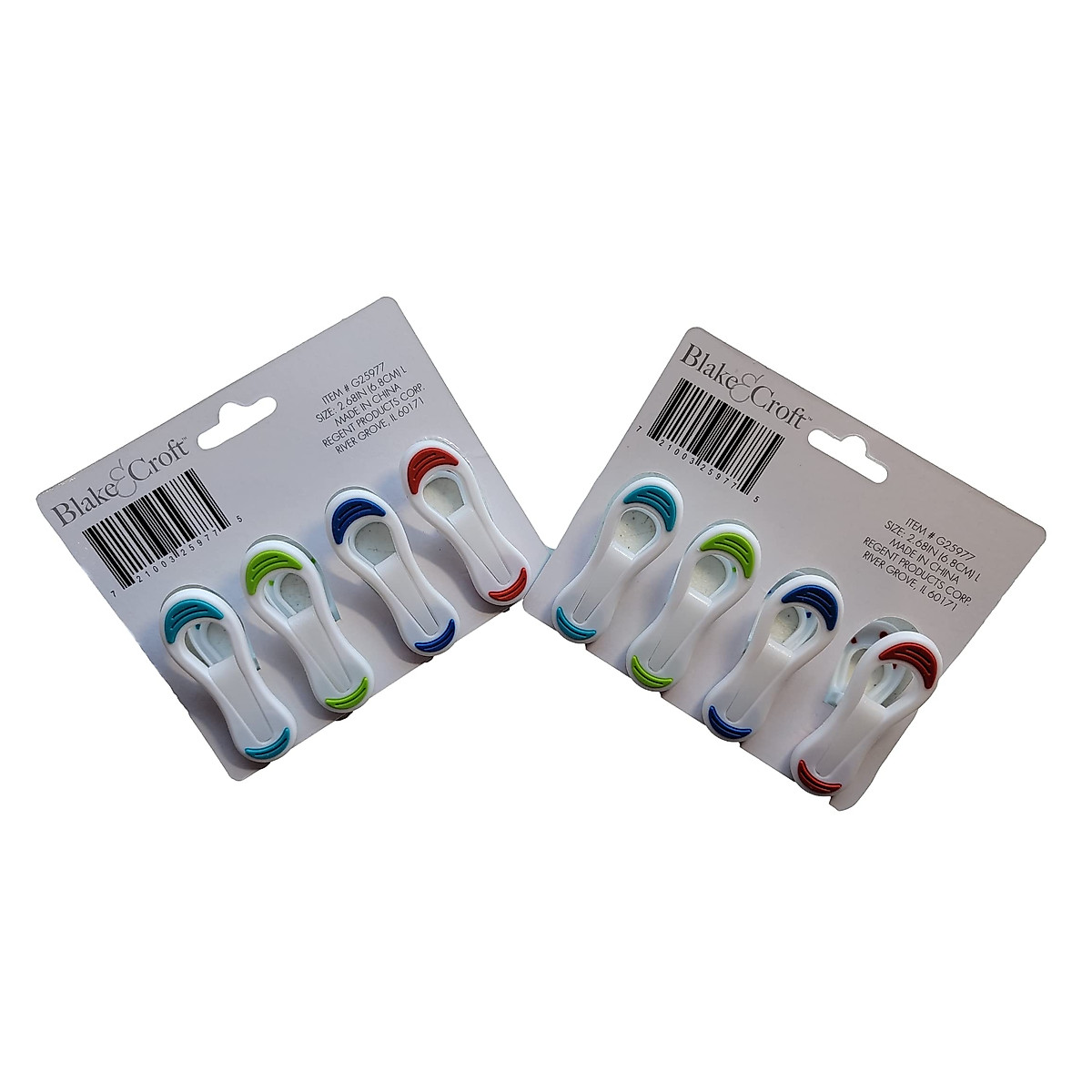 Blake & Croft 8 Pc Colorful Bag Clips, Food Clips, Chip Clips for Food Storage with Seal Grip for Snack Bags and Food Bags