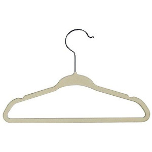 Utopia Home Kids Velvet Bulk Hangers - Small Clothes Hanger - Non Slip - Space Saver - Ivory Color (Bulk Pack of 100)