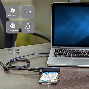 StarTech.com USB to SATA Adapter Cable - 2.5in and 3.5in Drives - USB 3.1 - 10Gbps - External Hard Drive Cable - Hard Drive Adapter Cable (USB312SAT3)
