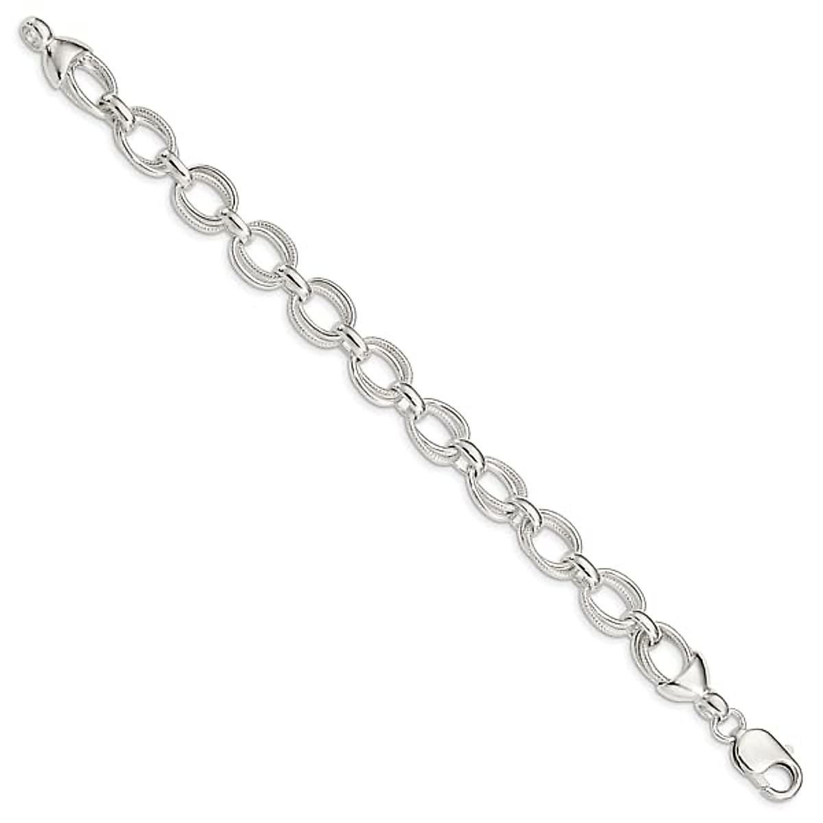 IceCarats 925 Sterling Silver Link Chain Bracelet 7.5 inch