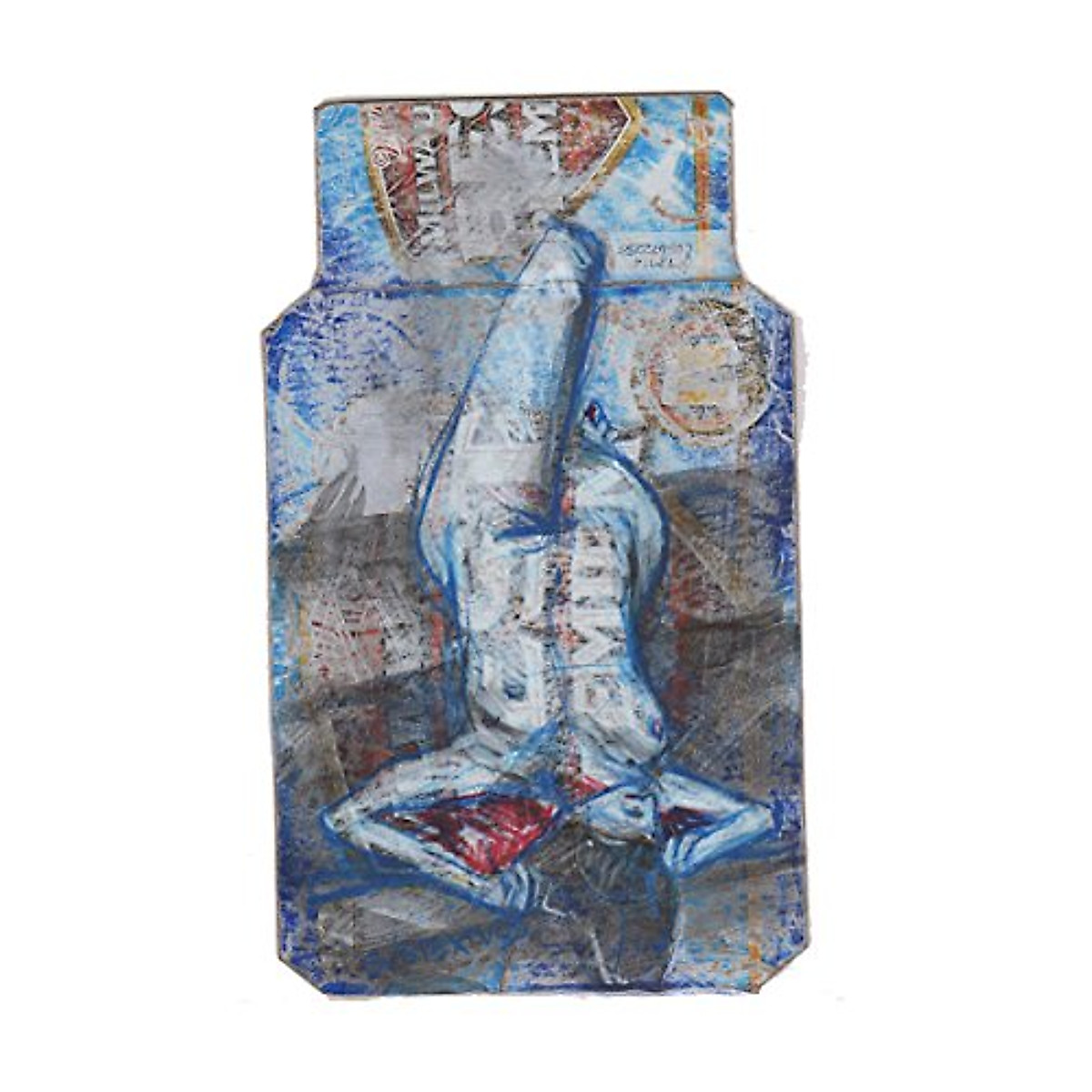 Reclining Milwaukee's Best beer box nude