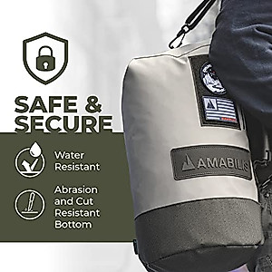 AMABILIS | Water-Resistant Carry-on Travel Duffel Bag | Multiple Pockets | Adjustable Strap | Perfect Gym Bag | 32L | Battleship Grey | Dave Jr Duffel Bag