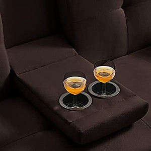 Verfur Modern Futon Sofa Bed-Compact Design for Small Spaces-Comfort Convertible Sleeper Loveseat Couch with for Premium Fabric Sofabed, Brown w/Metal Legs