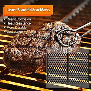 GRISUN Grill Grates for Pit Boss 820 Series, Pro Series 850 Wood Pellet Grills, Heavy Duty Cast Iron Grill Grids for Pit Boss 820 Deluxe Grill, 2 PCS