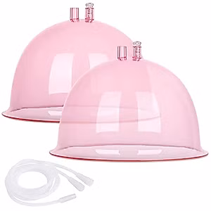 Titoe Buttocks Vacuum Cups 230mL Vacuum Therapy Cupping Machine Accessories Butt Suction Cups with Y-Hose,A Pair