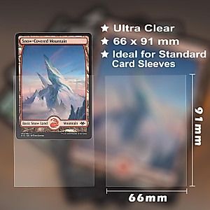 100PS Soft Clear Card Team Bag Protectors Sleeves for Card Game,Top Loader Fit for Magic Cards and Premium Cards and MTG,Baseball Card Sleeves