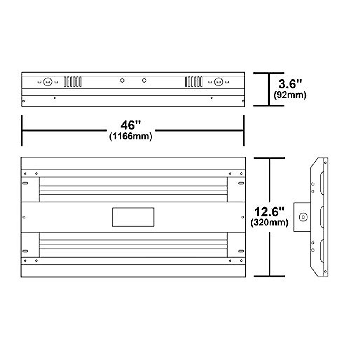 NICOR Lighting HBL3321UNV50K LED High Low Bay, White