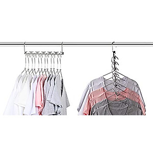Magicool Hanger Magicool 12 Pack Metal Magic Cascading Hanger Space Saving Hangers Closet Organizers Suit for Shirt Pant Bra Clothes Hangers Space Saving