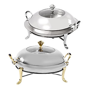 Catering Stainless Steel Chafer Chafing Dish Set 3.17QT Buffet Party Food Warmer with Lid and Chafing,Fuel Holder for Kitchen Party Dining Buffet (Sliver)