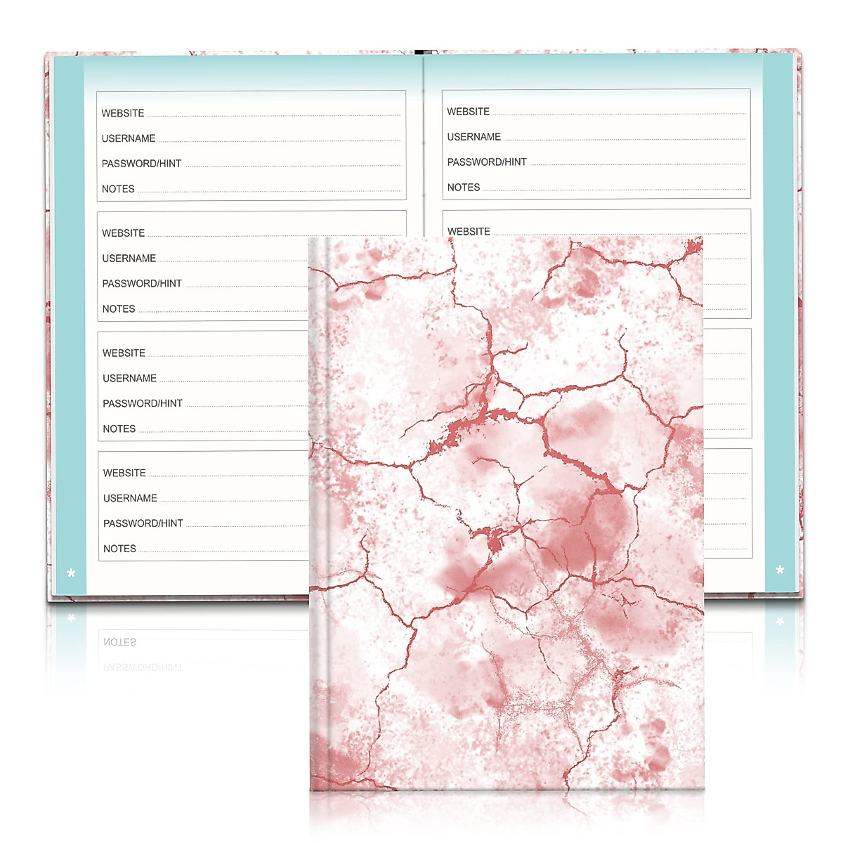 Artake Password Book with Alphabetical Tabs, Password Keeper Internet Address and Password Organizer Logbook, Hardcover Password Notebook, Pocket Address Book for Home Office,160 Pages (4.4" x 6.2")