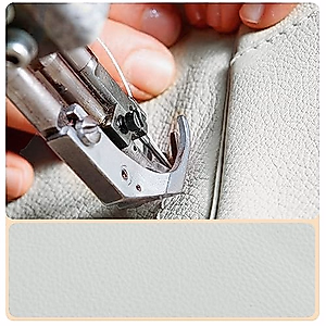 BAMOOLI 120'' Leather Curved Sectional Couches, Mid-Century Modern Leather Sectional Sofa Couches with 3 Pillows, Modular Sectional Couch Real Leather Sofas for Living Room, Bedroom, Apartment, Beige