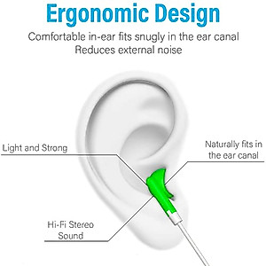 RedSkyPower 10 Pack Multi Color Kid's Wired Earbud Headphones, Individually Bagged, Disposable Earbuds Ideal for Students in Classroom Libraries Schools, Bulk Wholesale