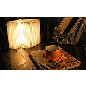 HutHomery Desk Lamp, Wooden Book Light, LED Night Reading Light, Bedside Desk Table & Wall Light Lamp USB, Perfect for Nightstand, Home & Office Decor Gift Ideas