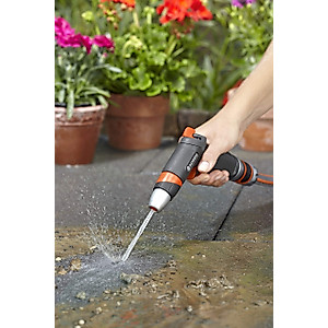 Gardena Metal Nozzle - Frost Proof - (Variable Spray Patterns) + Water Stop, 3815M-FP