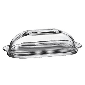 Anchor Hocking Presence Glass Butter Dish With Cover Set of 2, Clear