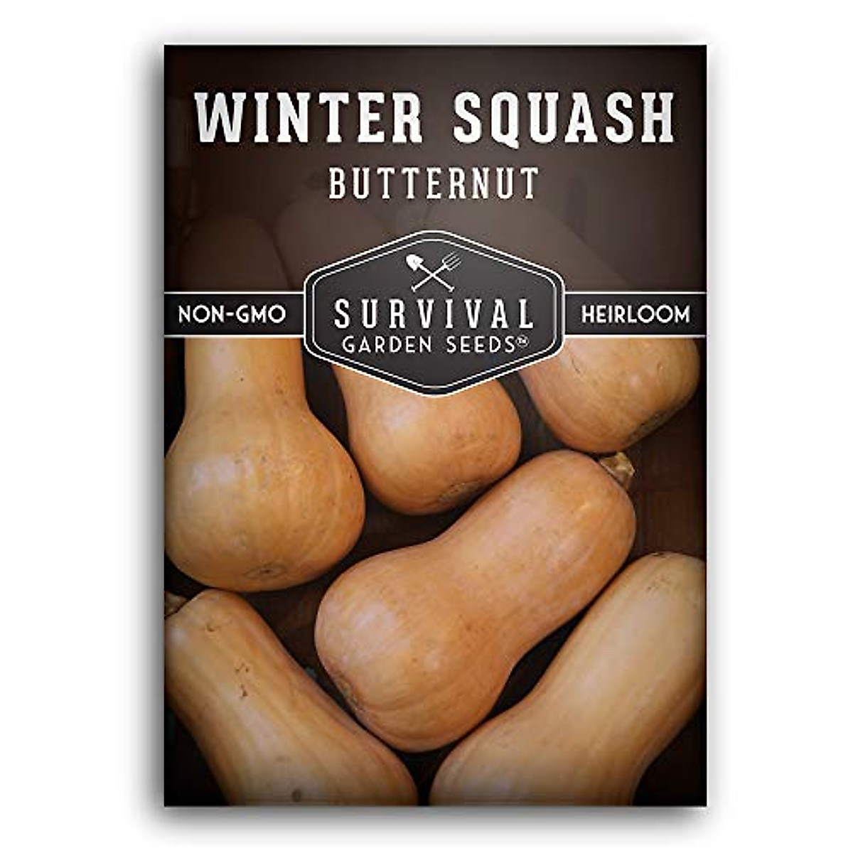 Survival Garden Seeds - Butternut Squash Seed for Planting - Packet with Instructions to Plant and Grow Winter Squash Plants in Your Home Vegetable Garden - Non-GMO Heirloom Variety - 1 Pack