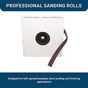 Benchmark Abrasives Aluminum Oxide 1" x 150' Shop Roll, Abrasive Sanding Roll with Double Resin Bond Technology for Polishing Finishing Metal Sanding Automotive Plumbing (100 Grit)