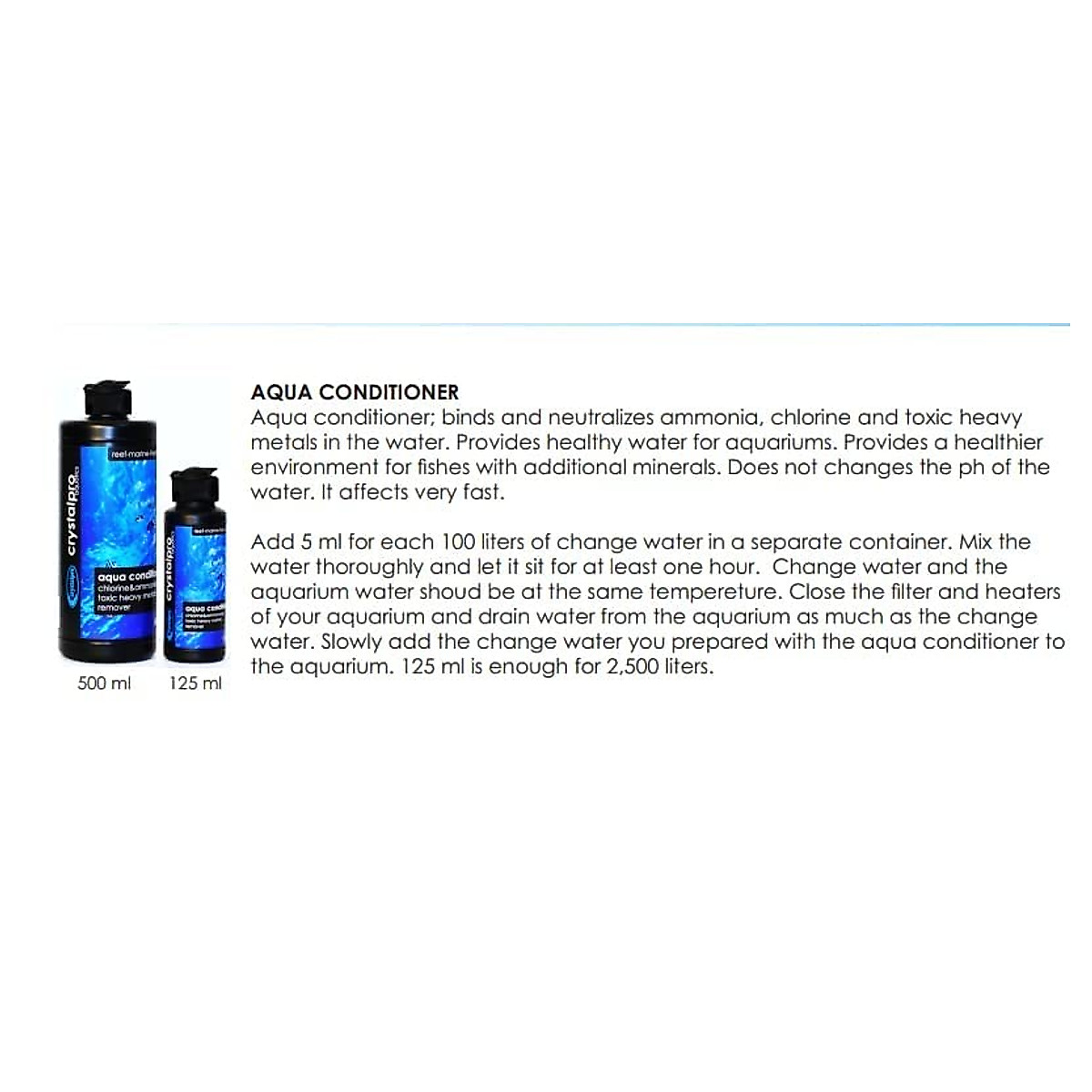 Crystalpro-Aqua Clear Aquarium Water Clarifier 4.22 Oz Bundle with Aqua Conditioner Aquarium Water Conditioner to Treat Tap Water 4.22 Oz for Freshwater Aquariums and Fish Ponds