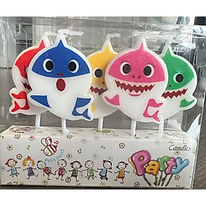 TUHI Products Birthday Cake Candles (Shark)