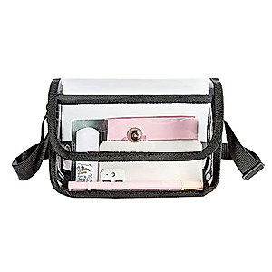 COVAX Clear Bag Stadium Approved, Clear Crossbody Purse Bag for Women, Transparent Shoulder Messenger Bag for Concerts, Sports Events, Festivals