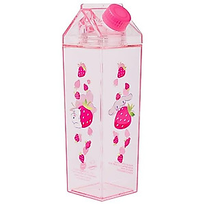 Silver Buffalo Sanrio Hello Kitty and Friends Plastic Milk Carton Bottle Featuring Cinnamoroll, 16.2 Ounces