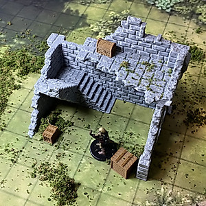 Extruded Gaming Building Ruins Set 3A