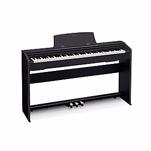 Casio Privia PX-770 Digital Piano - Black Bundle with Furniture Bench, Headphones, Piano Book, Online Piano Lessons, Instructional DVD, and Austin Bazaar Polishing Cloth