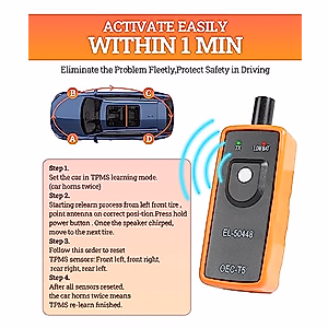Zlirfy Universal TPMS Relearn Tool,System Programming Training,OEC-T5 Tire Pressure Monitor System Activation Tool,Automotive Tire Sensor Reset Tool,EL-50448 TPMS Reset Tool