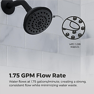 Pfister Willa Tub & Shower Trim Kit, Valve and Cartridge Included, 1-Handle, Spot Defense Matte Black Finish, 8P8WS2MALSSDB