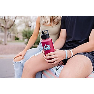 Simple Modern Officially Licensed NHL Edmonton Oilers 32oz Summit Water Bottle with Straw Lid Insulated Stainless Steel Leak Proof Thermos