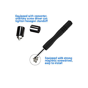 M.2 Screw,HFEIX SSD Mounting Kit with Screwdriver for ASUS Motherboard or ASRock Board NVMe PCIe Driver (6 pcs)