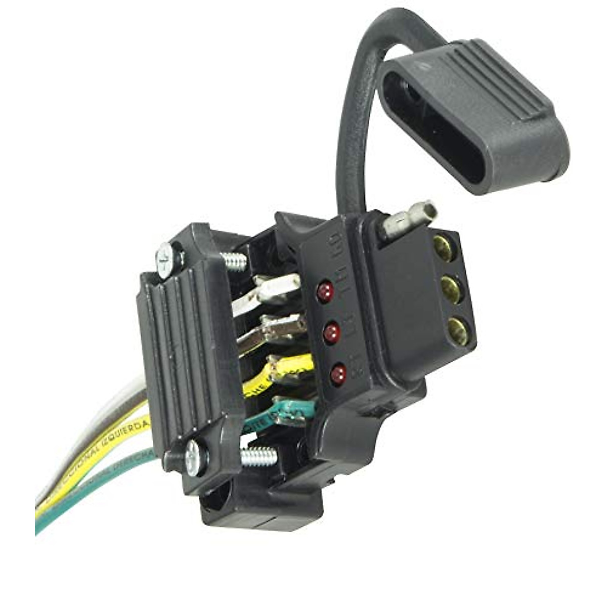 Hopkins Towing Solutions 48192 Endurance Quick Fix Trailer Side 4-Flat Connector, Black