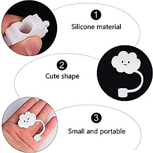 6Pcs Straw Tips Cover Straw Covers Cap for Reusable Straws Straw Protector Clouds for Stanley Cup