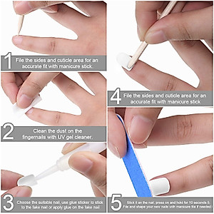 BBTO 96 Pcs Short Press on Nails Fake Nails Full Cover Short False Nails Acrylic Square Nails with Glue for Women Girls DIY Nails Favors (White, Matte)