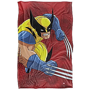 Marvel Blanket, 36"x58" X-Men Wolverine Slash Silky Touch Super Soft Throw Blanket