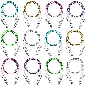 12 Pieces Napkin Clips Bib Holder Clips Colorful Napkin Fixing Clips Flexible Ball Towel Holders for Kid, Adult and Elderly, 6 Colors