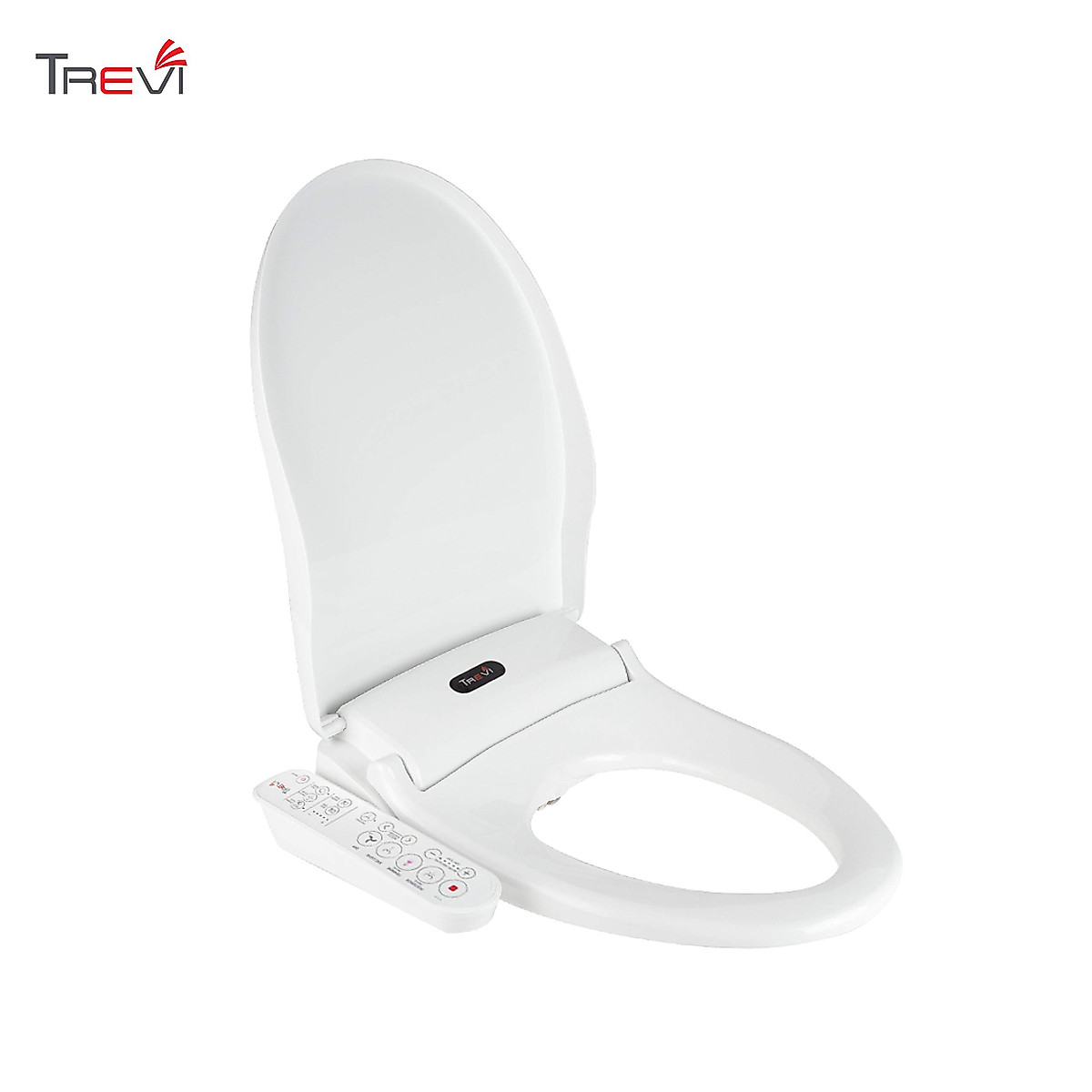 TREVI Bidet Toilet Seat, Elongated White Seat Sleek Design, Warm Air Dryer, Rear & Front Wash, Stainless Steel Nozzle, Nozzle Self-Cleaning, Nozzle Oscillation and Pulse, Korea Made AB210