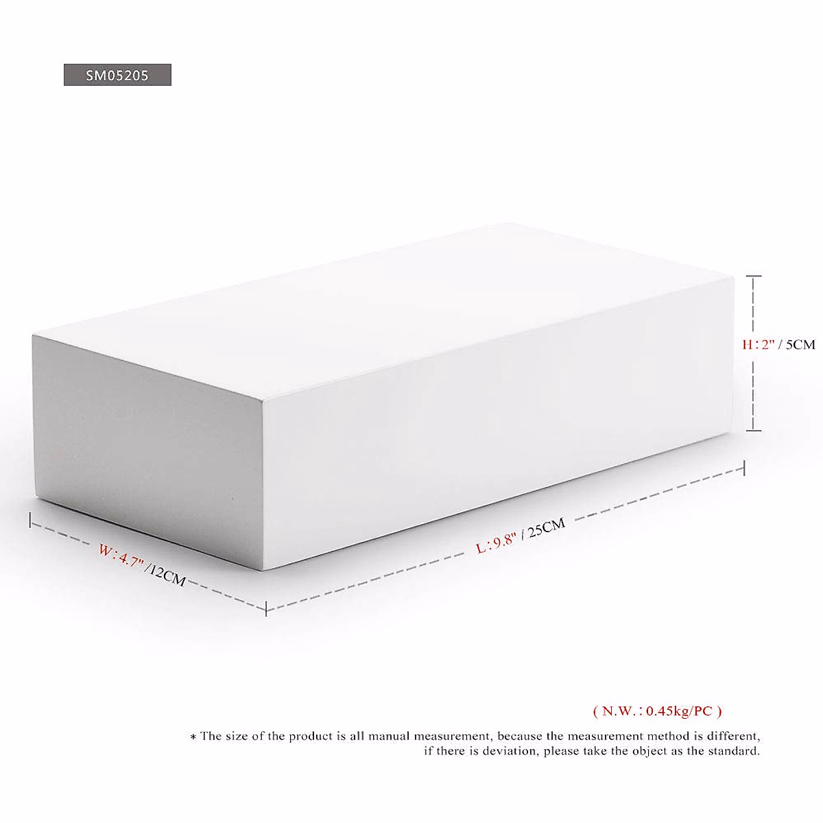 Oirlv Solid Wood Minimalism Style Jewelry Display Stand Showcase Jewelry Organizer Square Holder (SM05205)