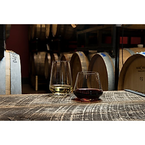 Schott Zwiesel Tritan Crystal Glass Pure Barware Collection Stemless Burgundy Red Wine Glass, 17.1-Ounce, Set of 6