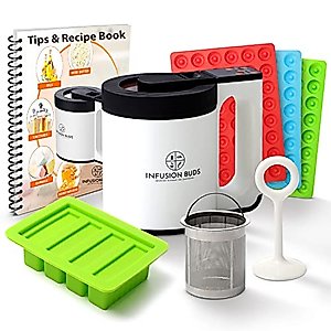 Infusion Buds 2-In-1 Decarboxylator and Butter Infuser Machine | Magic Herbal Butter Maker Machine & Oil Infuser Machine -Compact Design- Herbal Recipe Book & All Accessories Included