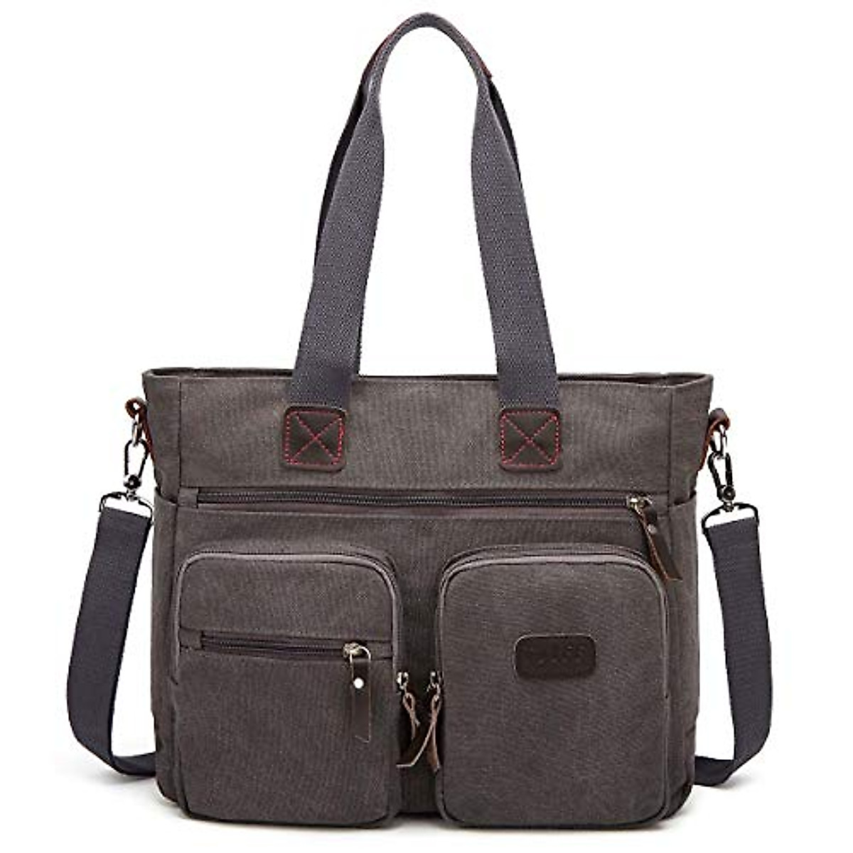 ToLFE Women Top Handle Satchel Handbags Shoulder Bag Messenger Tote Bag Purse Crossbody Bag (Double handles with 9.8" drop, New-Grey1)