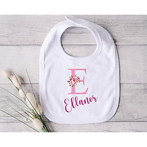 Personalized Floral Initial Sippy Cup | Any Name or Text | Baby Girl | Sippy Cup for Toddlers | Insulated Cup for Baby | Stainless Steel | BPA Free