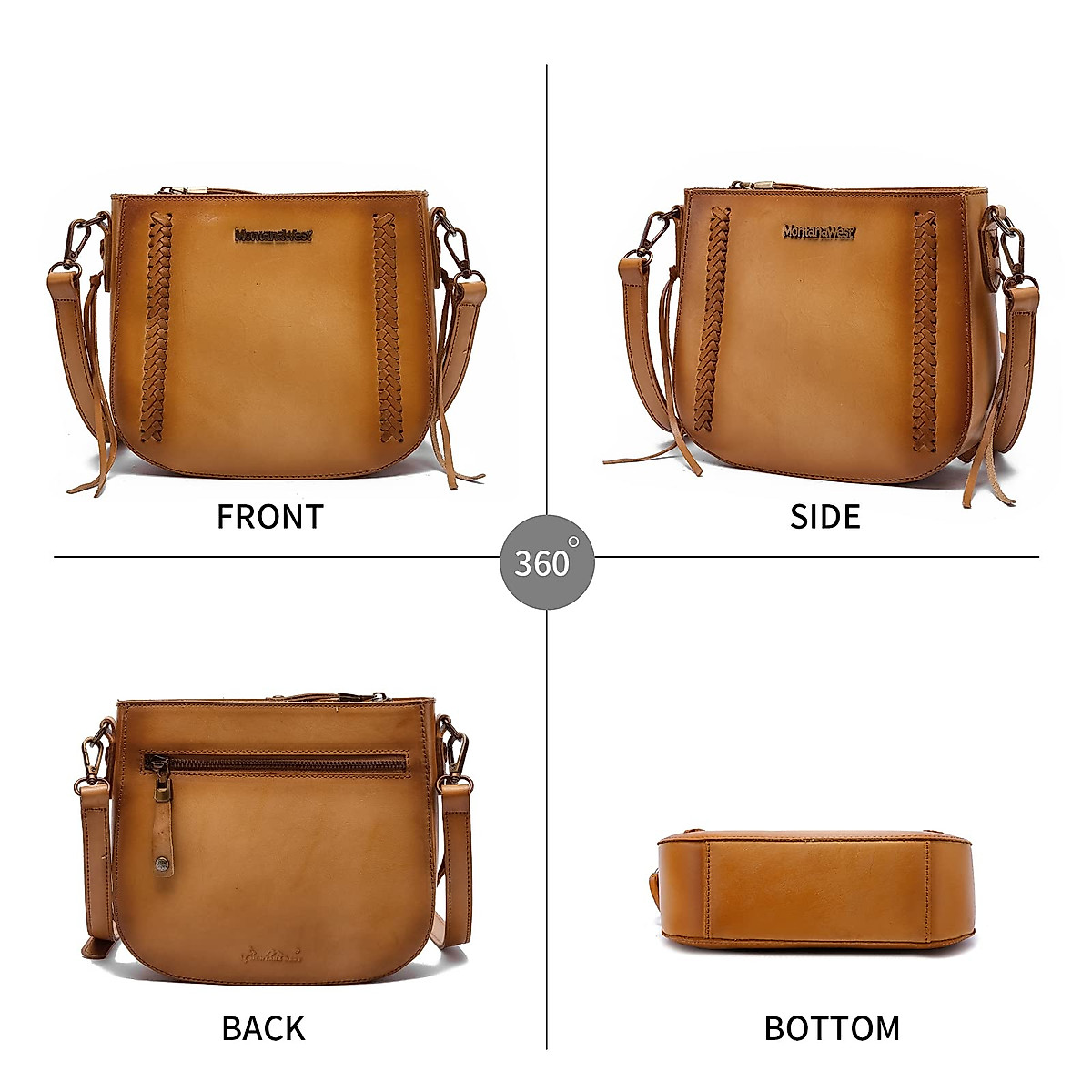 Montana West Crossbody Bags for Women Genuine Leather Cell Phone Purse Wallet Shoulder Bag Travel Purse MWG01-9065TN