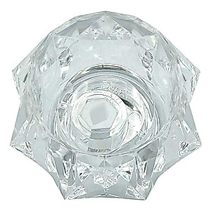 Tub and Shower Offset Handle Single Control Knob for Delta Replacement Trim Kit with Screw and Button, Clear Acrylic Finish