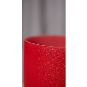 Red C Note Crystal Singing Bowl 8 Inch Root Chakra singing bowl with Free O-Ring Glue Hammer or Plastic rod wrapped in Sheepskin included For Promotes Peace Chakra Healing and Mindfulness