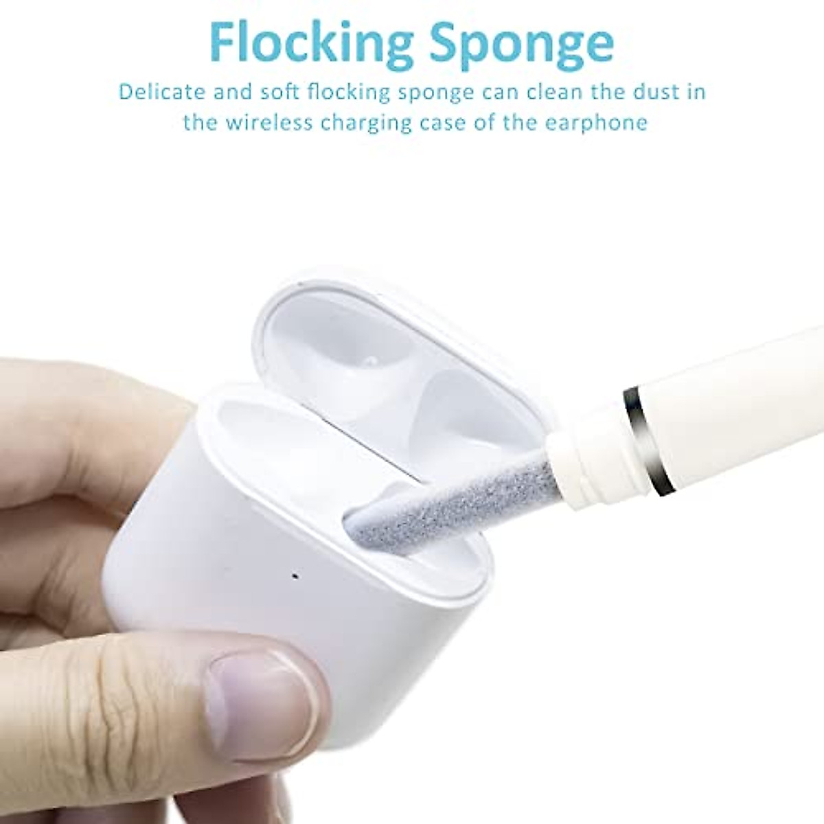 2022 New Cleaner Kit for Airpods Pro and 1/2 Multifunction Cleaning Pen with Soft Brush for Bluetooth Earphones Case (White1.0)